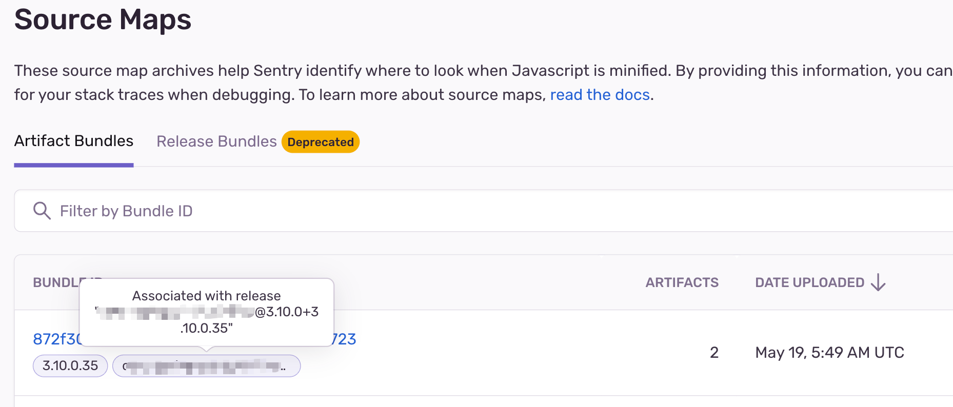 No Bundle Connected To This Release · Issue 3078 · Getsentry Sentry React Native · Github