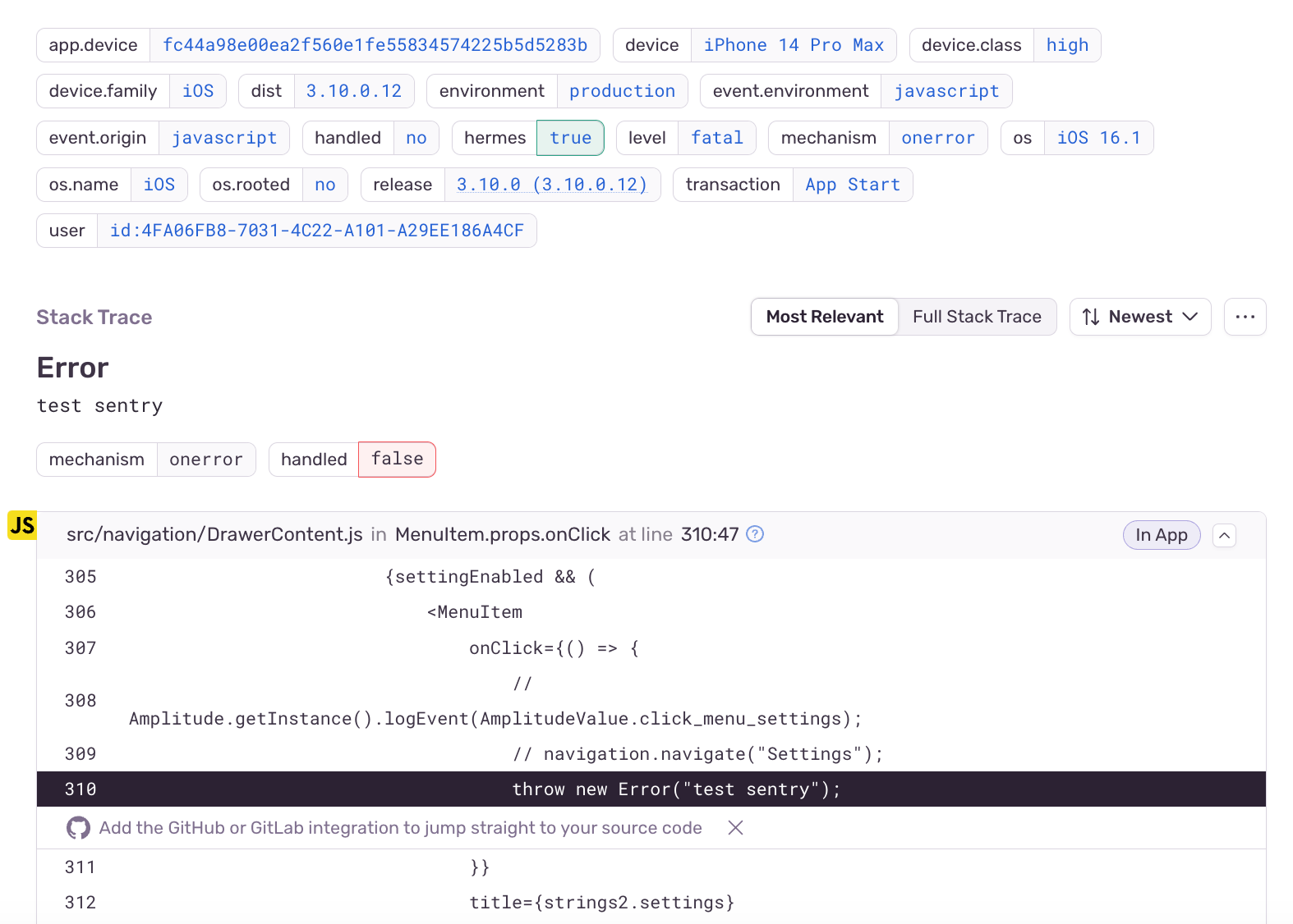 No Bundle Connected To This Release · Issue 3078 · Getsentry Sentry