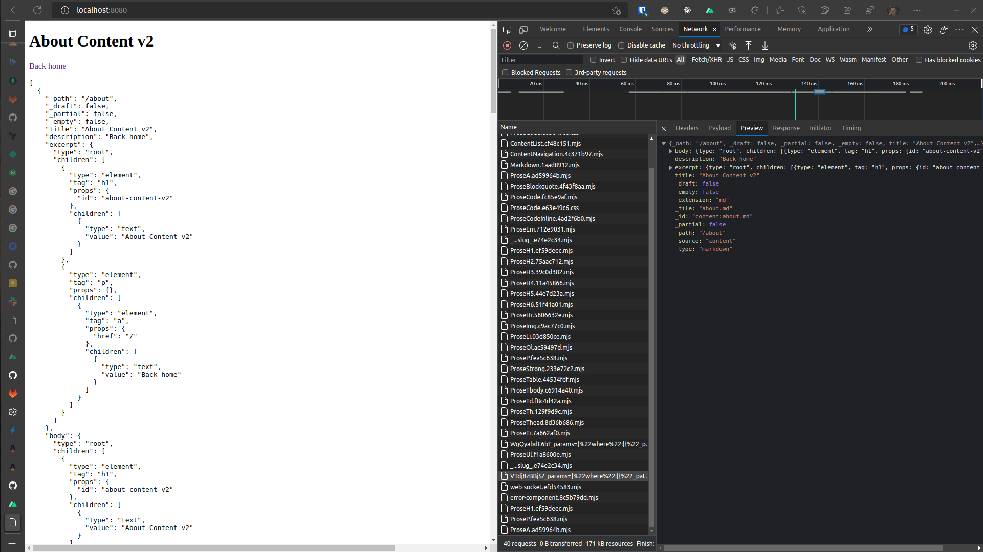 `queryContent` doesn't work after generating static HTML (`ssr: true`) within a `client-only ...