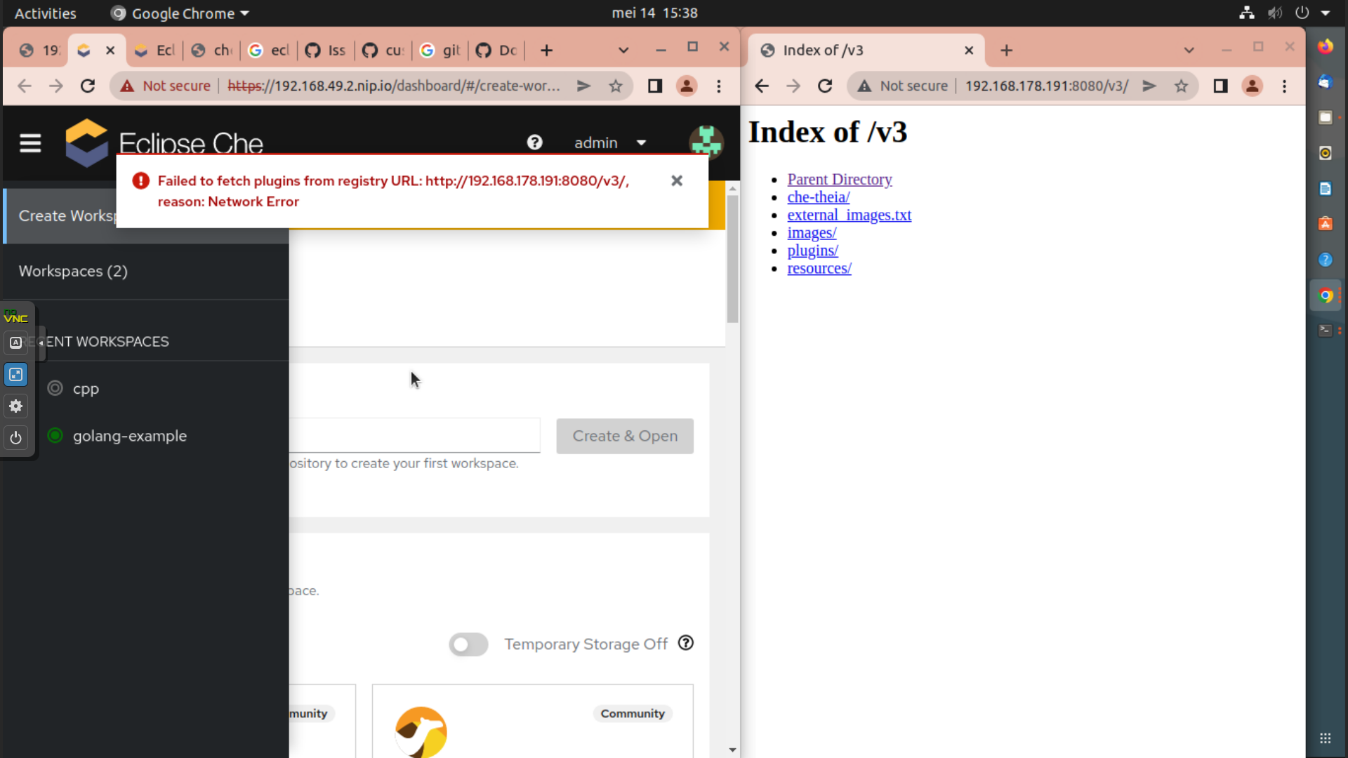 custom plugin registry url · Issue #21235 · eclipse-che/che · GitHub