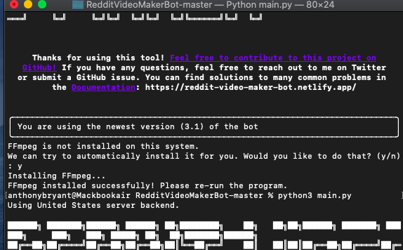[Bug]: · Issue #1581 · elebumm/RedditVideoMakerBot · GitHub