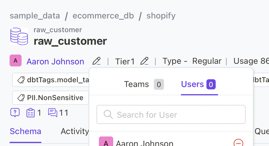UI Improvements 1.0.1 · Issue #11407 · open-metadata/OpenMetadata · GitHub