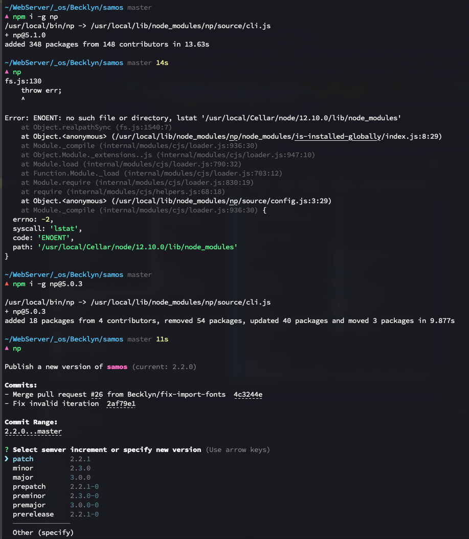 np 5.1 instantly crashes on macOS · Issue #453 · sindresorhus/np · GitHub