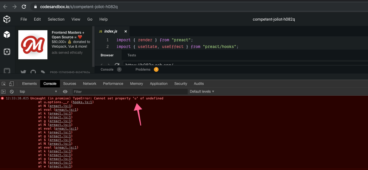Error with undefined __hooks property · Issue #2175 · preactjs/preact · GitHub