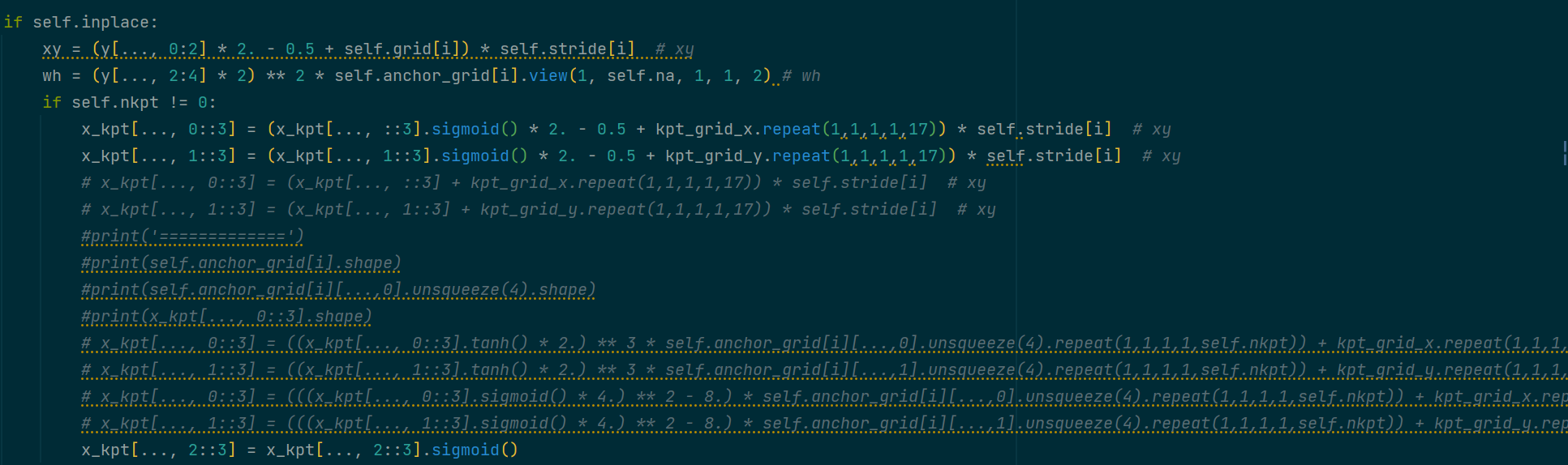 Why isn't the data of kpt passed through sigmoid? · Issue #1781 · WongKinYiu/yolov7 · GitHub