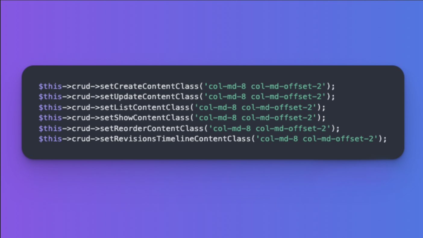 Method To Quickly Resize The Operation View · Issue 345 · Laravel Backpackcommunity Forum · Github