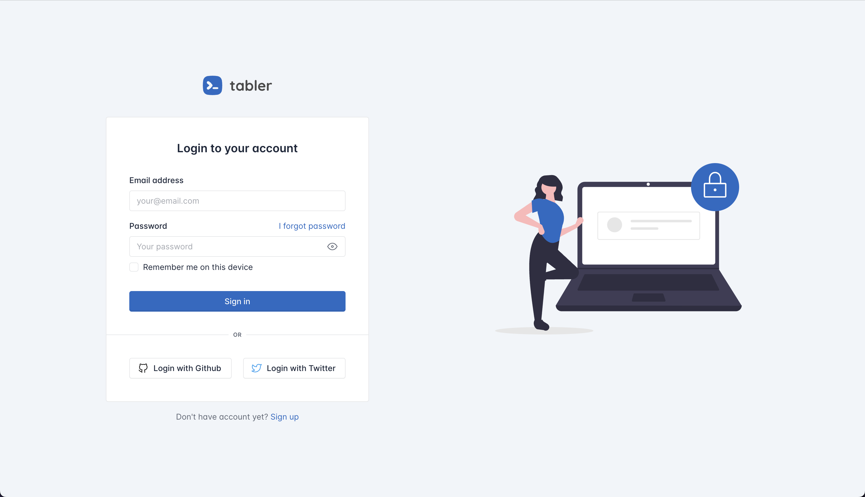 Bug Tabler Choose Login View · Issue 15 · Laravel Backpacktheme Tabler · Github 