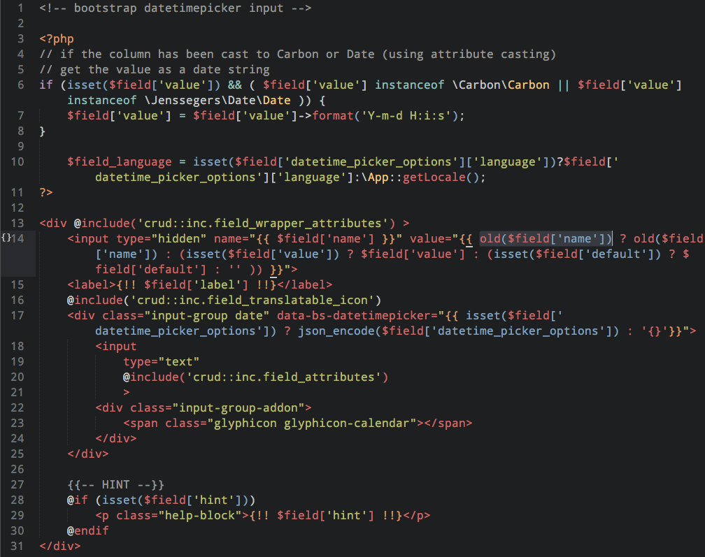 datetimepicker is not keeping the old values · Issue #1008 · Laravel ...