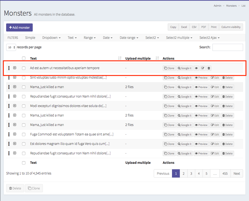 Suggestion Hide Table Button Labels On Mobile · Issue 1638 · Laravel Backpackcrud · Github