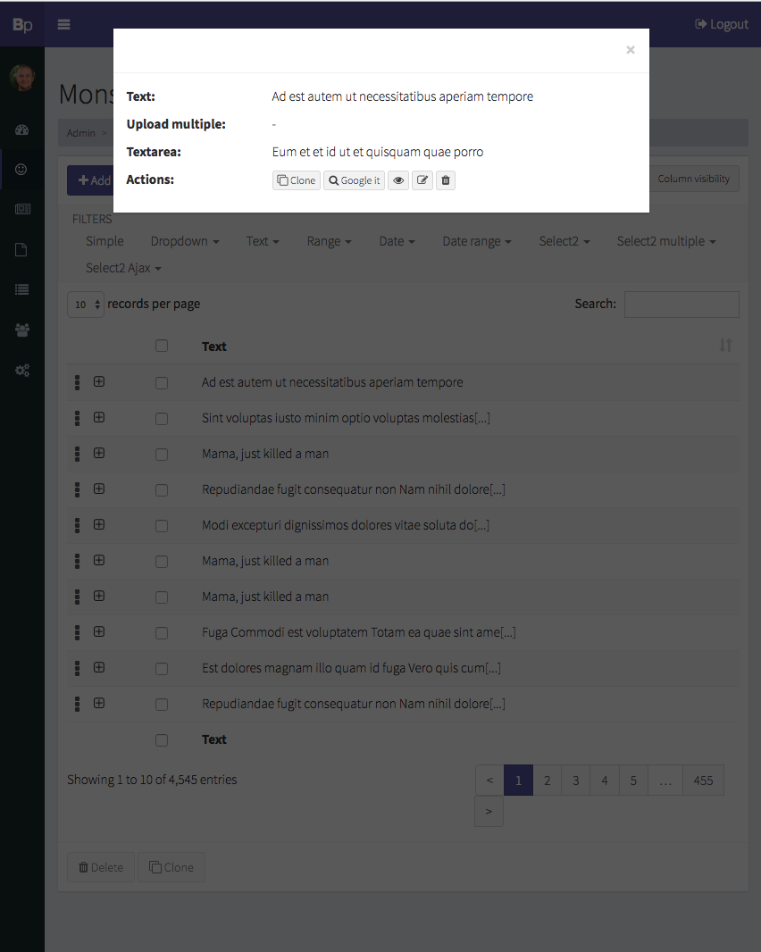 Suggestion Hide Table Button Labels On Mobile · Issue 1638 · Laravel Backpackcrud · Github