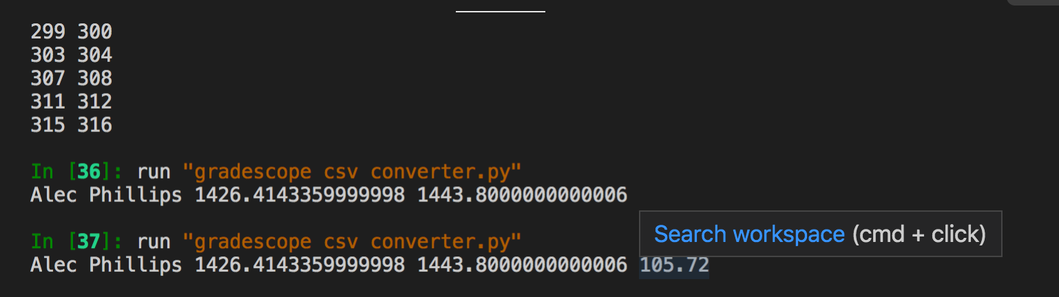 Integrated terminal "Search workspace (ctrl + click)" appears whenever I hover over any text on ...