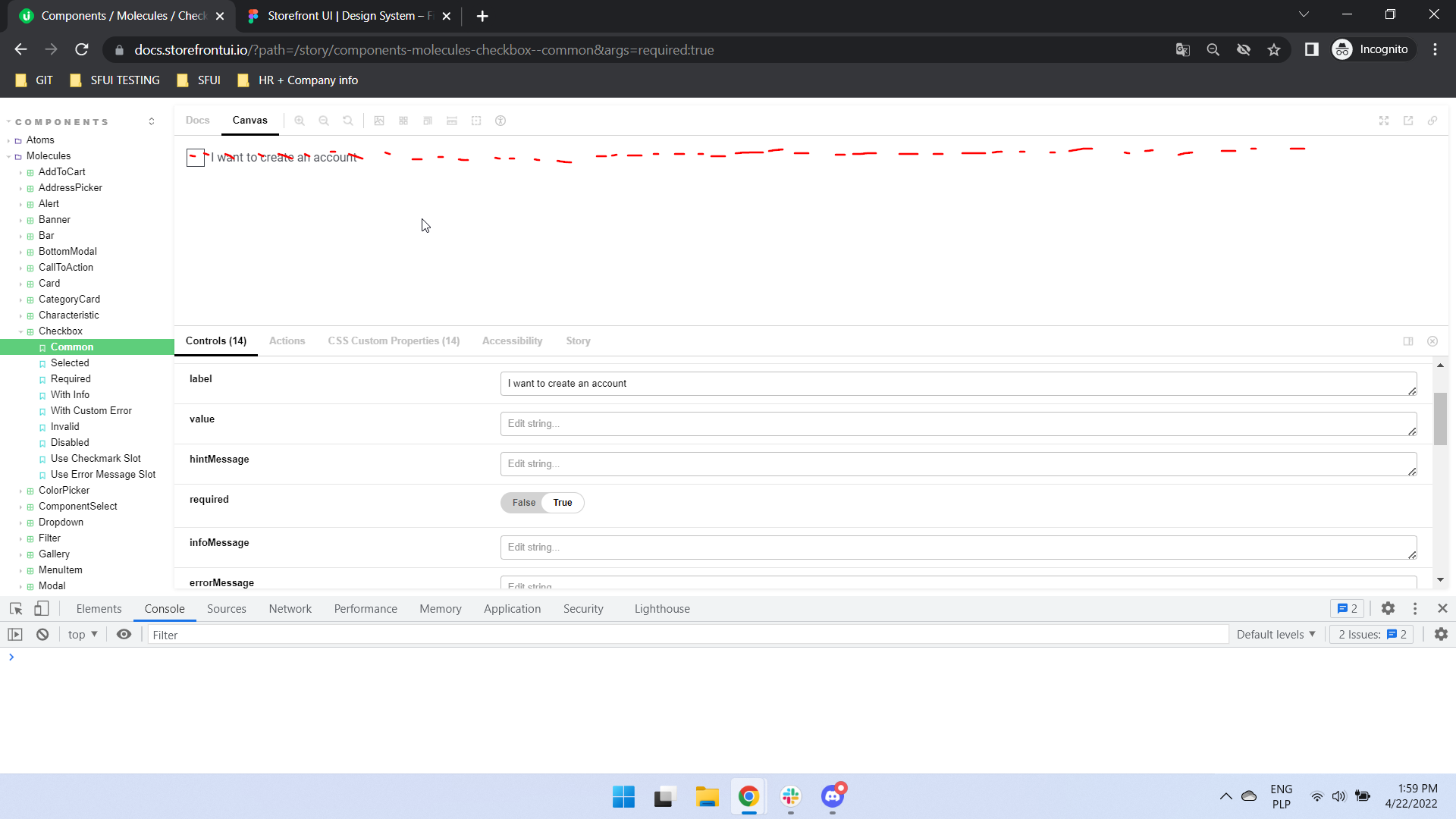 [BUG] Storybook Molecules Checkbox Activate area too big · Issue #2379 · vuestorefront ...