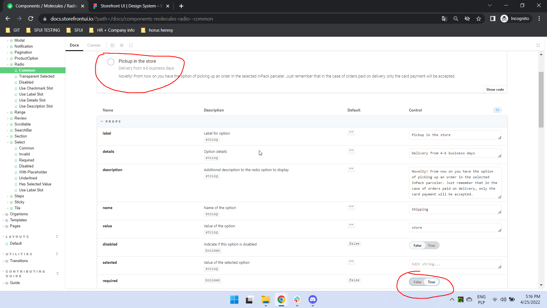 [BUG] Storybook Molecules Radio turning on required do not work · Issue #2384 · vuestorefront ...