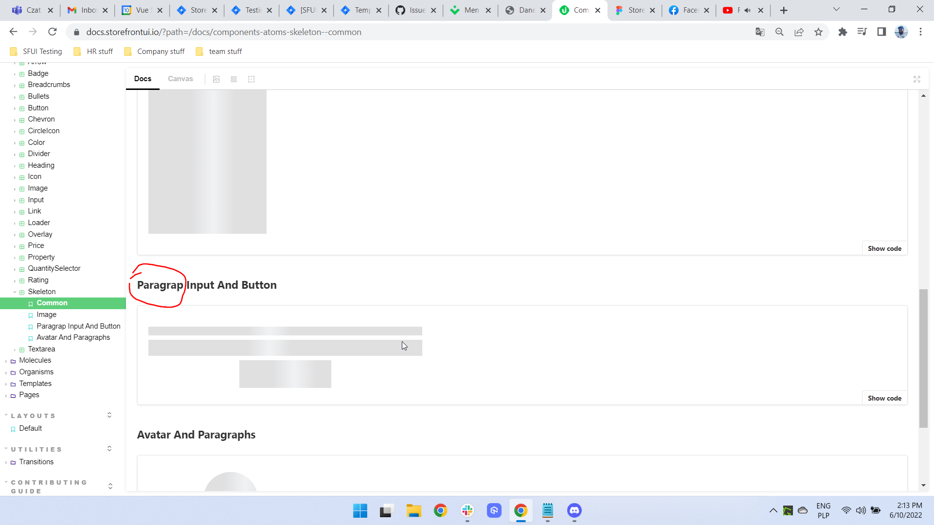 [BUG] Storybook Atoms Skeleton Typo in Stories examples · Issue #2435 · vuestorefront/storefront ...