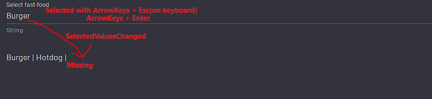 MudSelect SelectedValuesChanged does't work with keyarrows and enter · Issue #4420 · MudBlazor ...