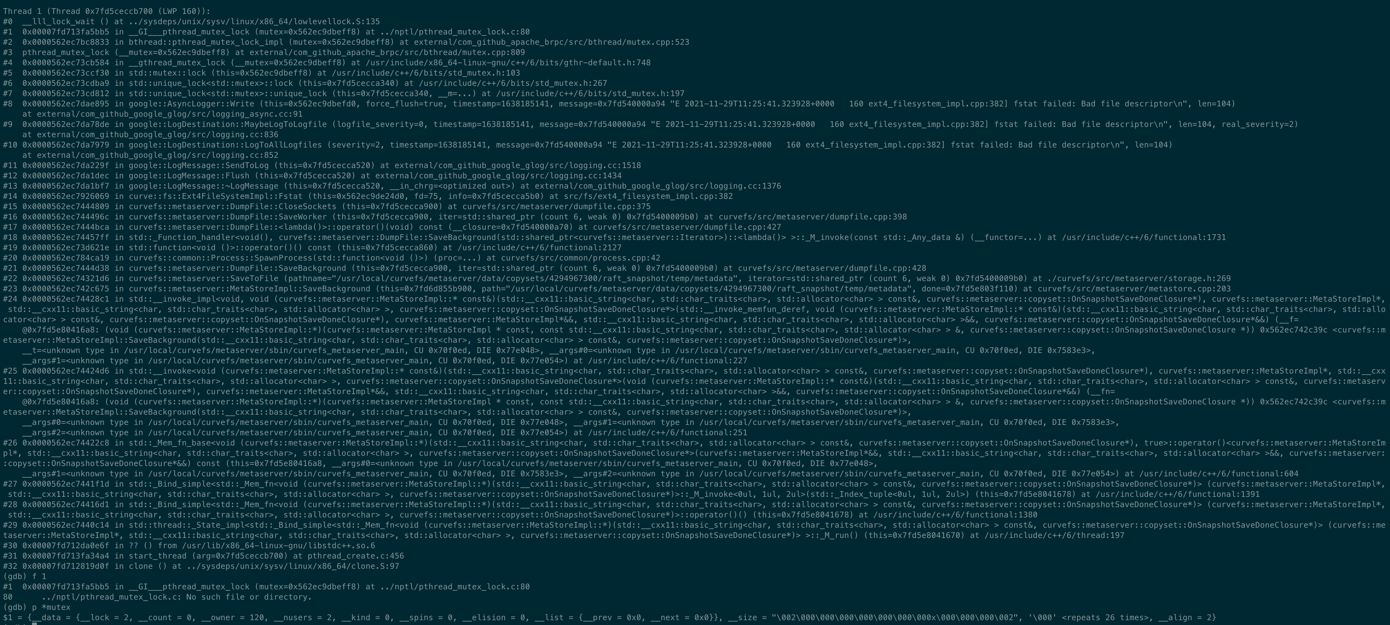 Copyset Raft Snapshot Hang · Issue 743 · Opencurve Curve · Github