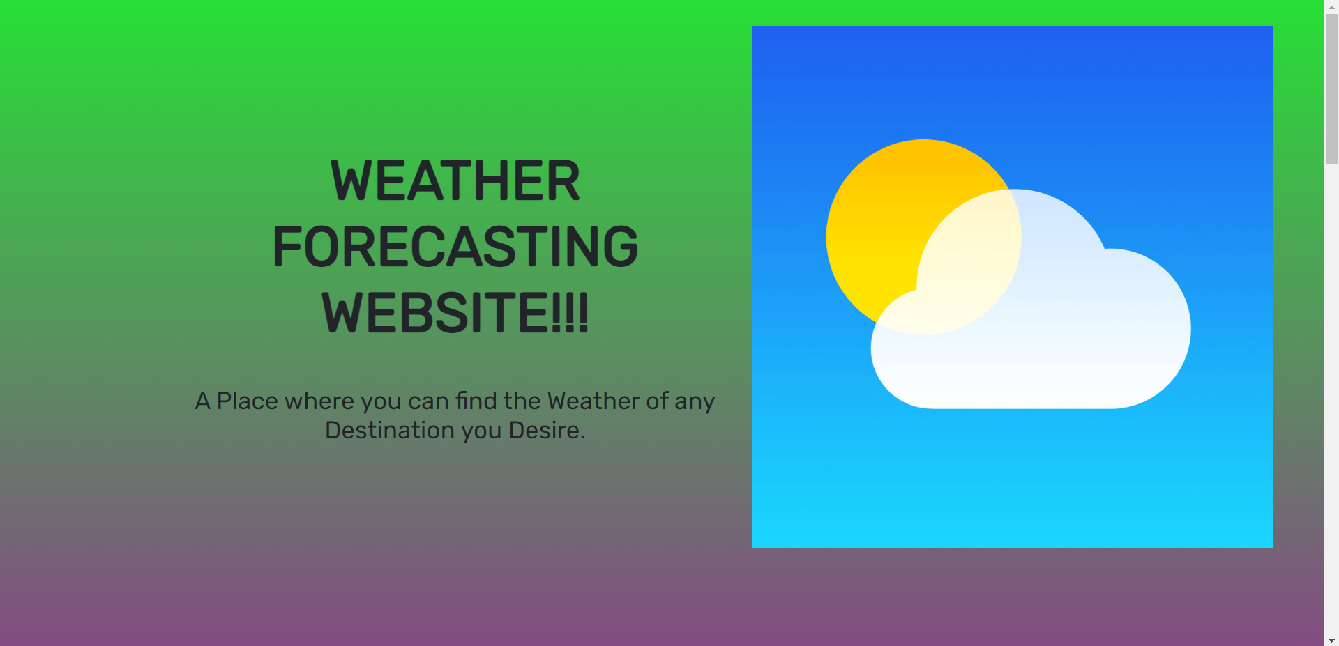GitHub - AniketPai2602/Weather-Forecasting: This website is designed to ...