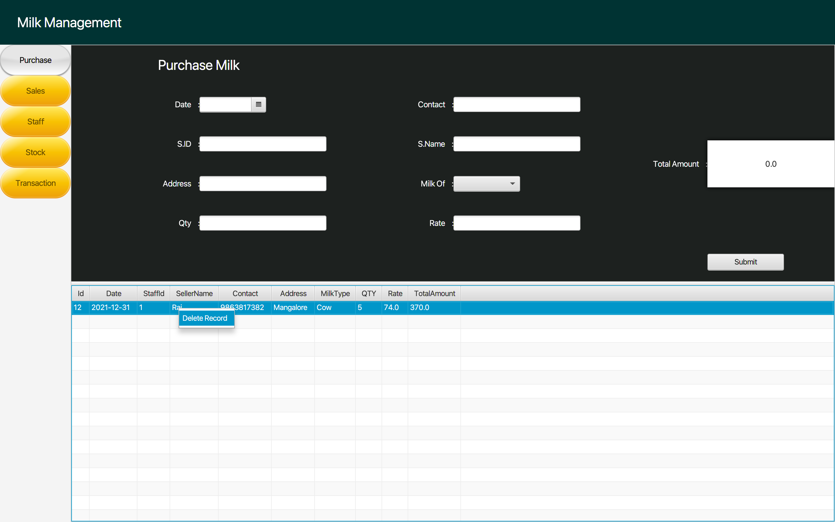 GitHub - AniketPai2602/Dairy-Management-System