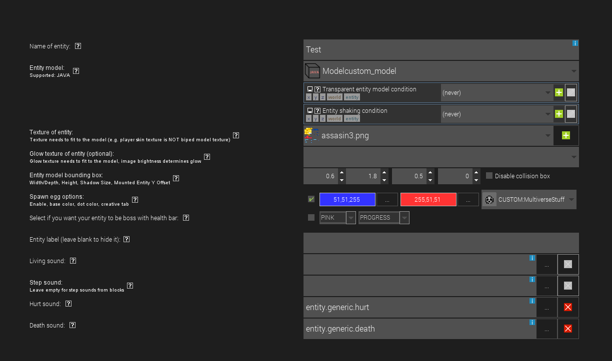 [Bug] Creating a custom entity with fabric generator · Issue #201 · Goldorion/Fabric-Generator ...