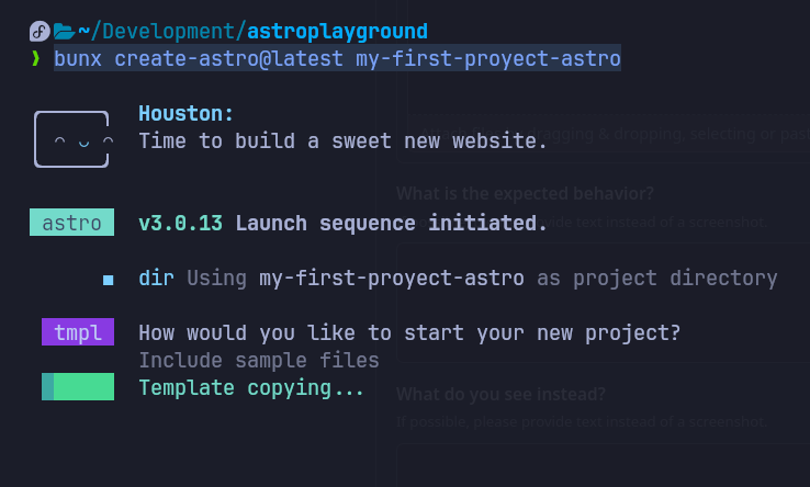 Creating a project with Astro · Issue #5323 · oven-sh/bun · GitHub