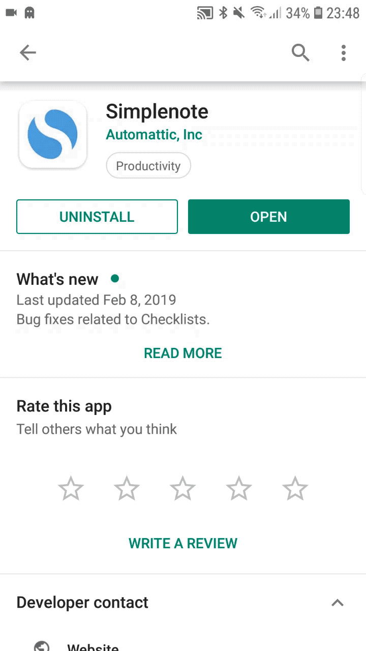 App crash while signing in with WordPress.com · Issue #681 · Automattic/simplenote-android · GitHub