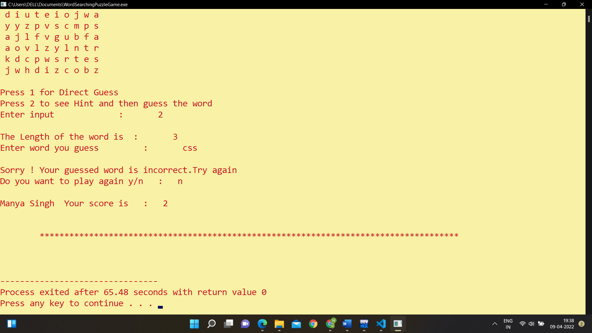 GitHub - Manya2001/Word-Search-Puzzle-Game