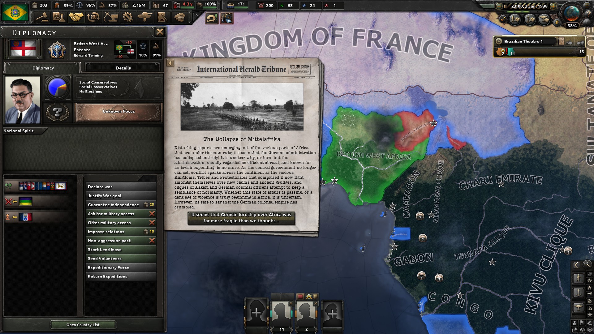 BRA - Unable to complete "Rescue the Slave Coast" focus as integralist ...