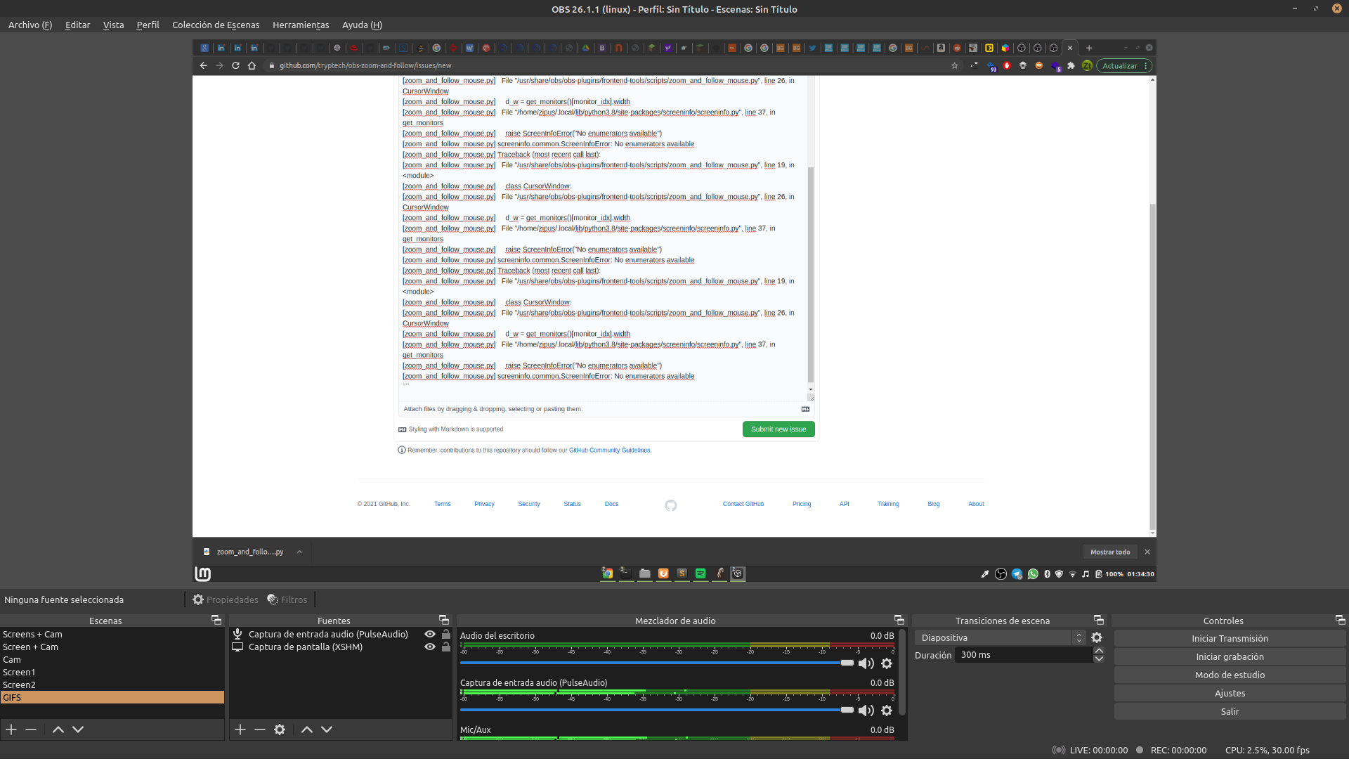 Is available for Linux too? · Issue #5 · tryptech/obs-zoom-and-follow · GitHub