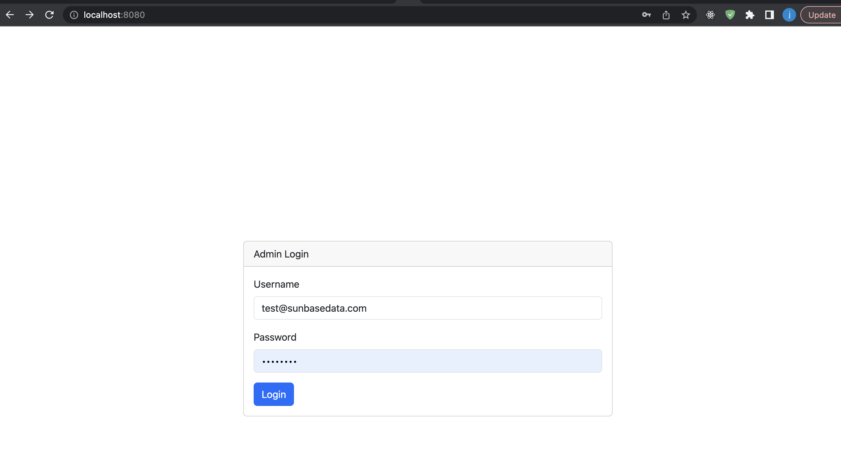 GitHub - johnwesily/Admin: This is assignment by the SunbaseData