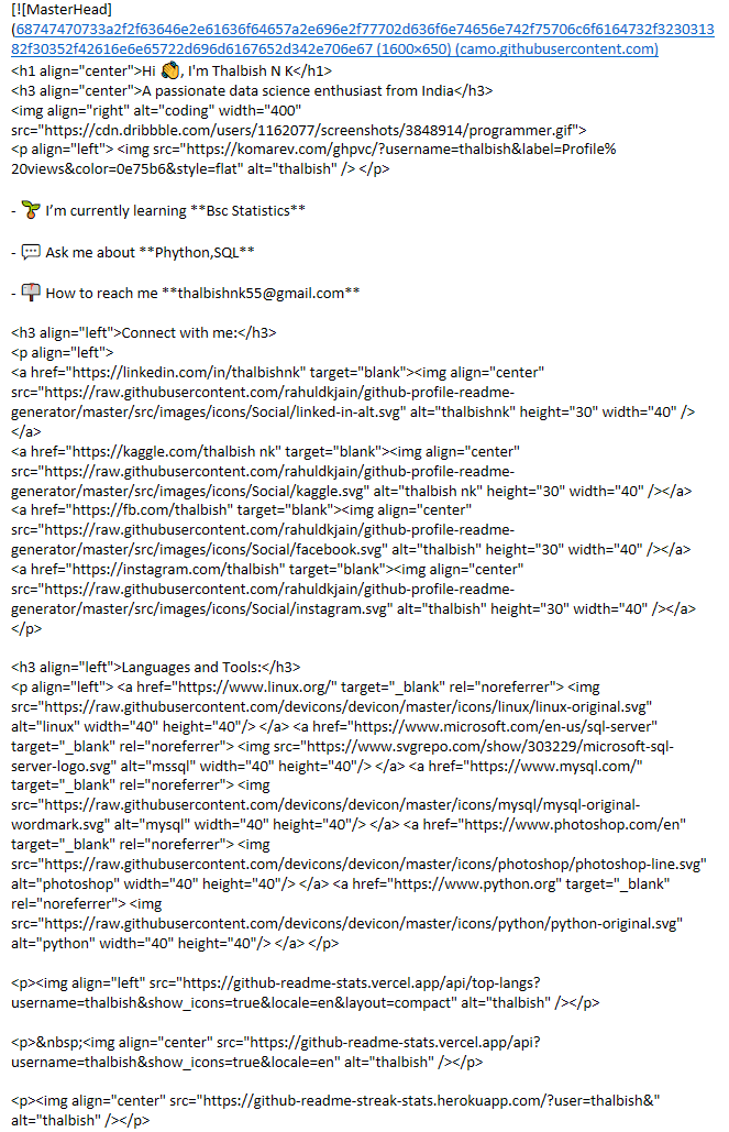 Thalbish Github