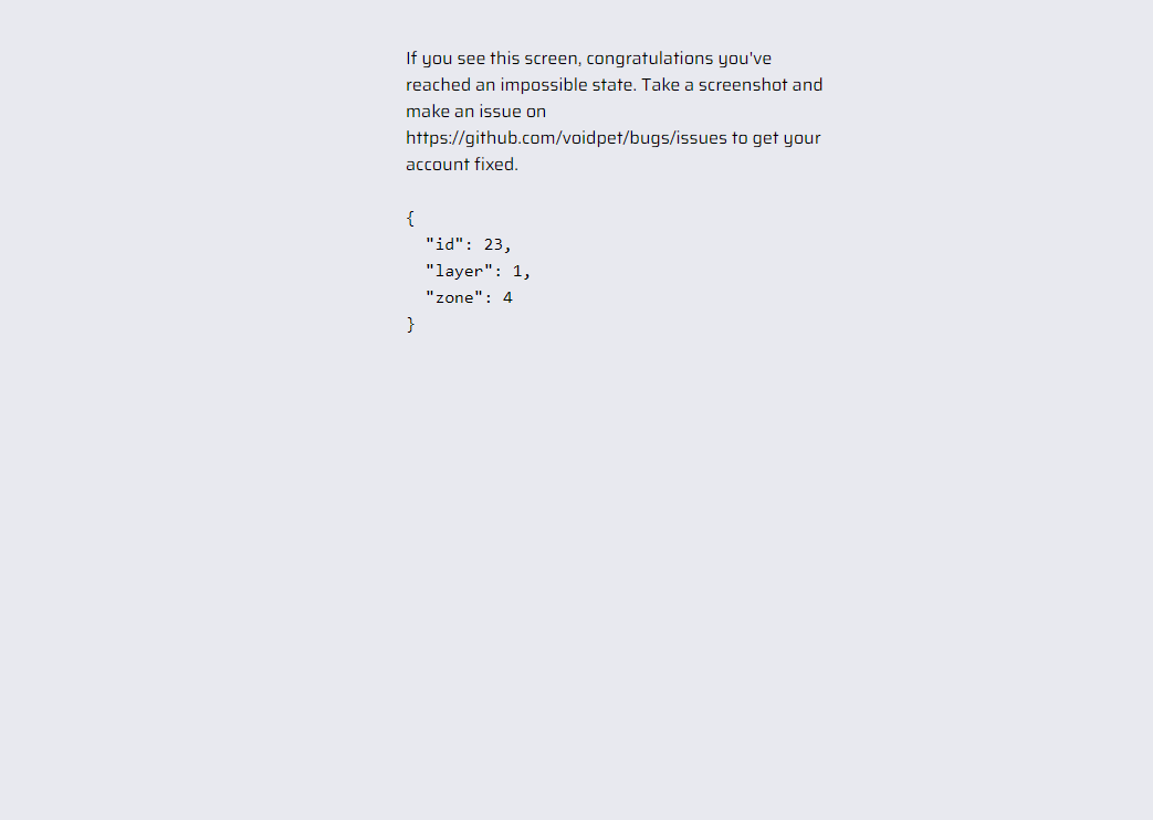 An impossible state screen · Issue #356 · voidpet/bugs · GitHub