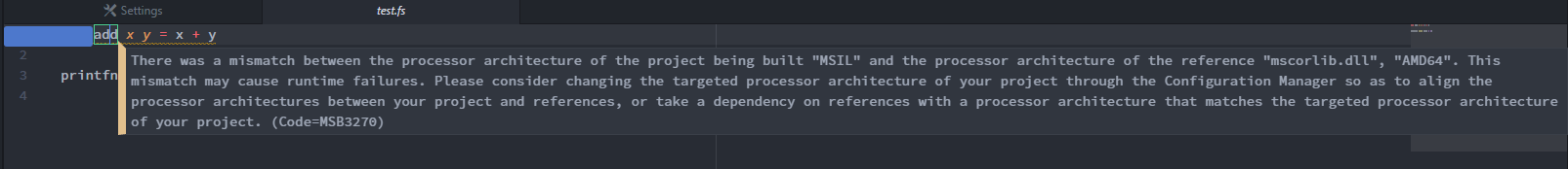 Mismatch between processor architectures "mscorlib.dll", "AMD64" (Code=MSB3270) · Issue #289 ...