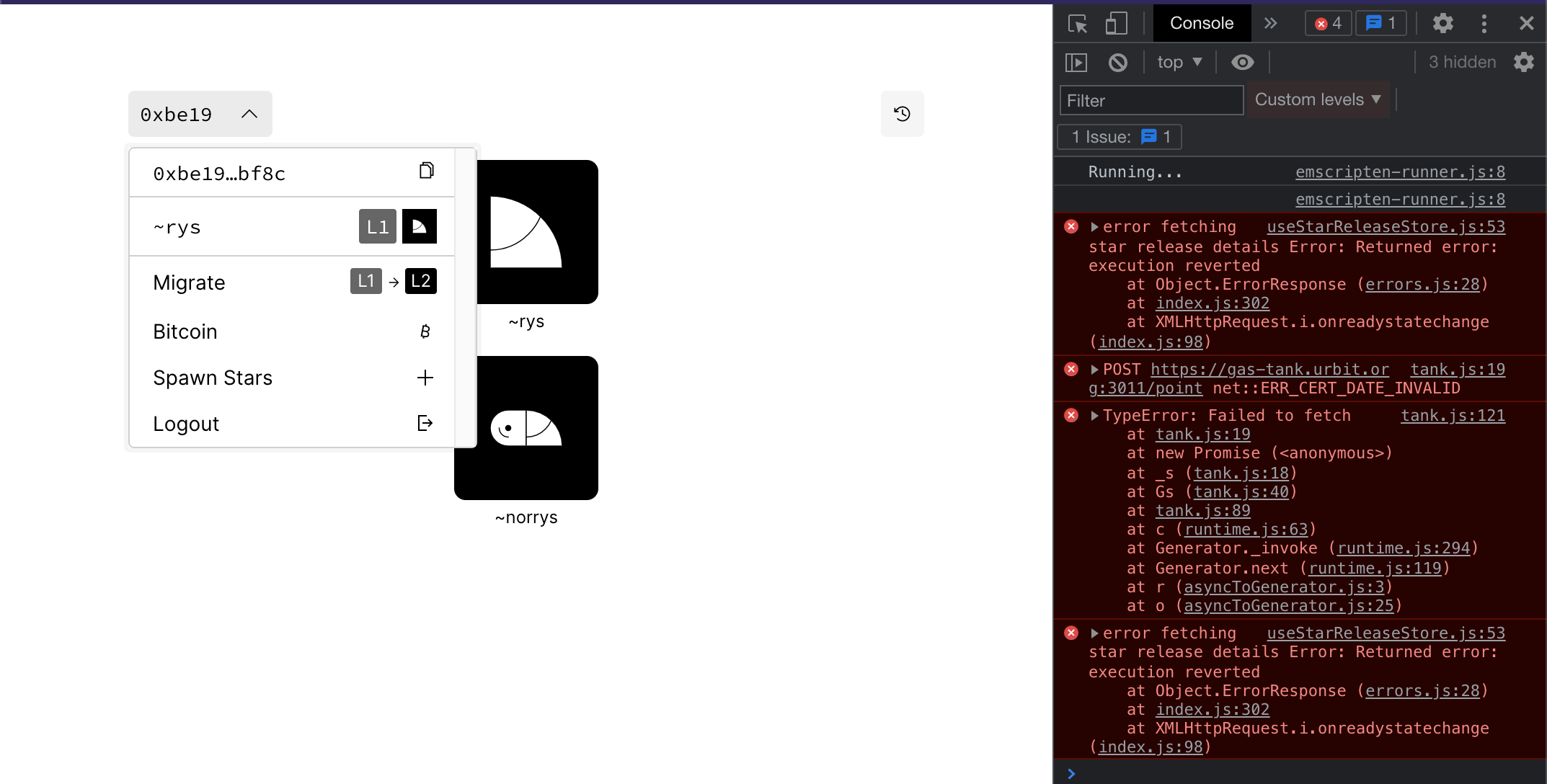 A recent spawned point doesn't show up on the dropdown · Issue #717 · urbit/bridge · GitHub