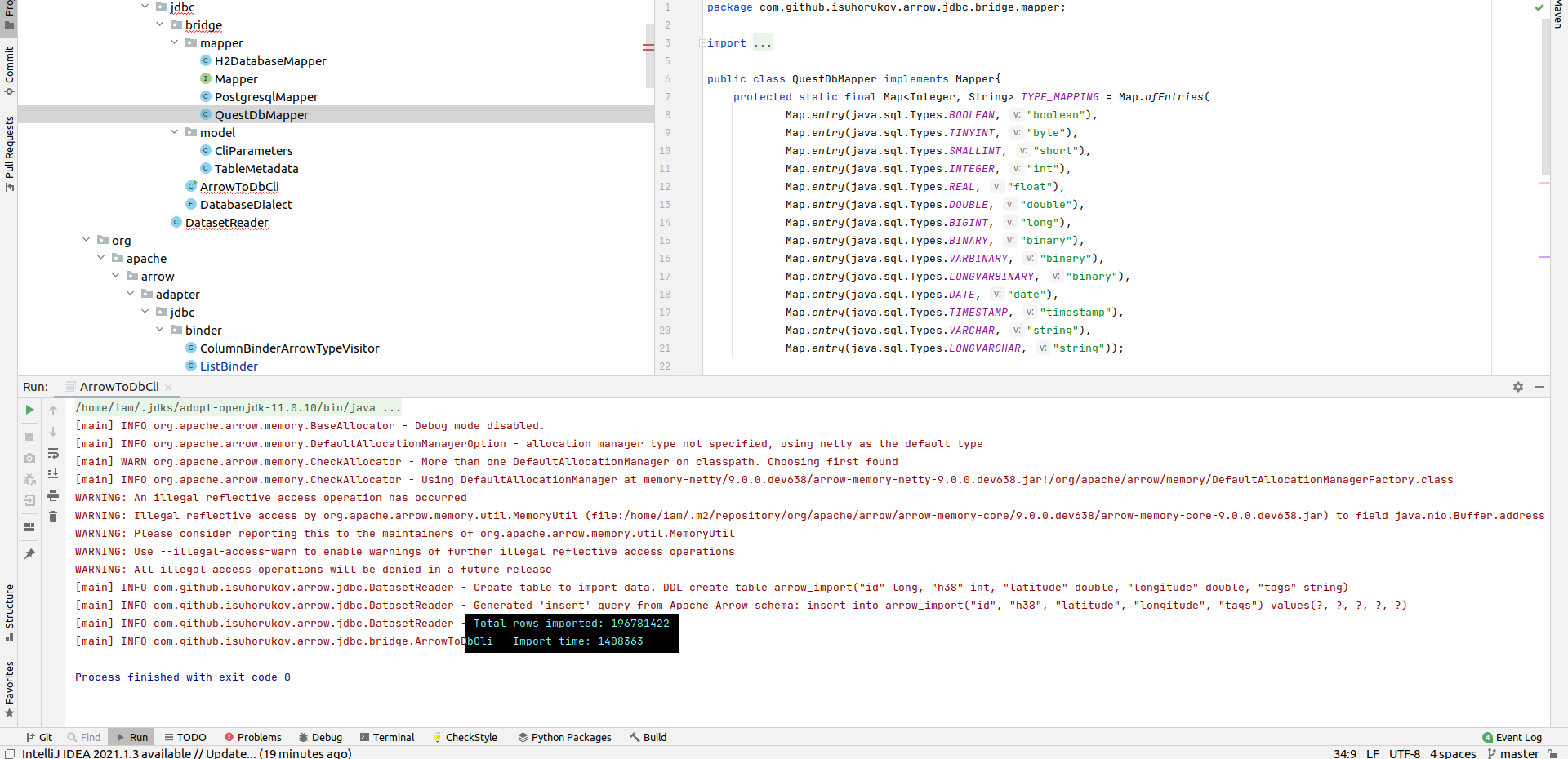 Apache Arrow in-memory format(data structure conversion or native table ...