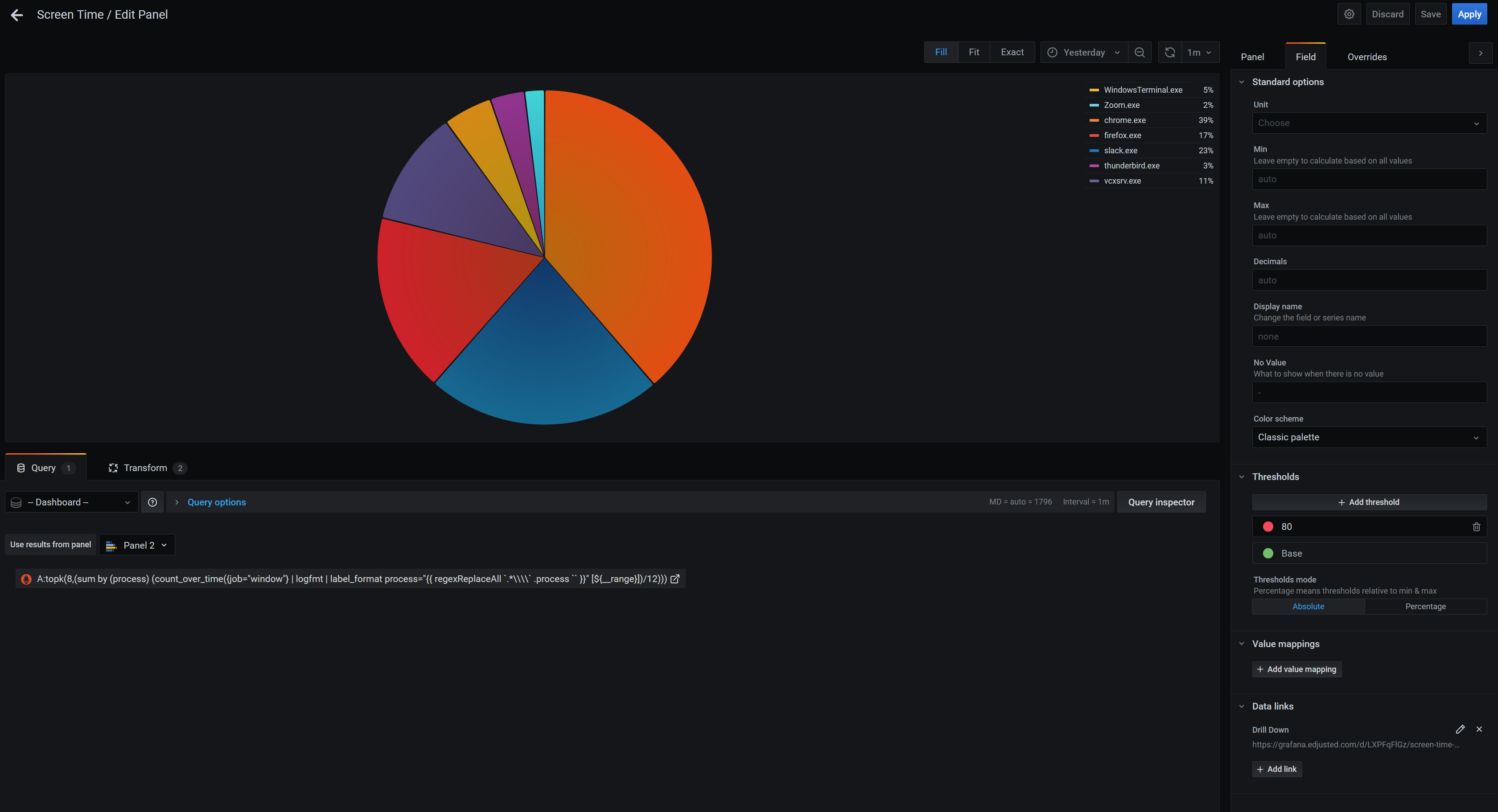 Pie Chart Data Links Do Not Seem To Work Issue 32637 Grafana grafana GitHub