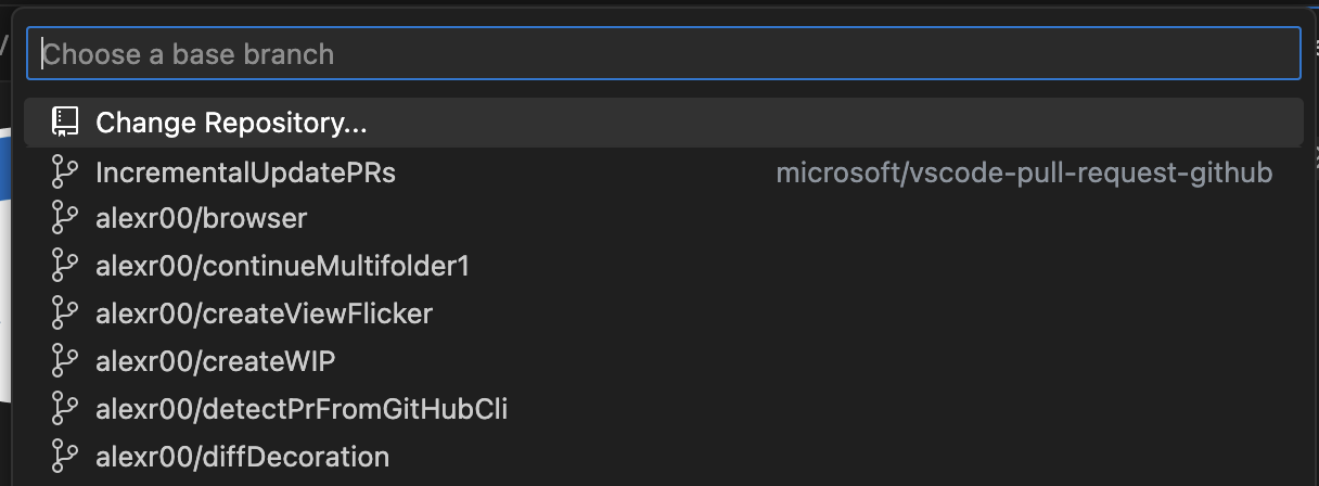 Focus Current Branch In Pickers · Issue 5069 · Microsoftvscode Pull Request Github · Github 