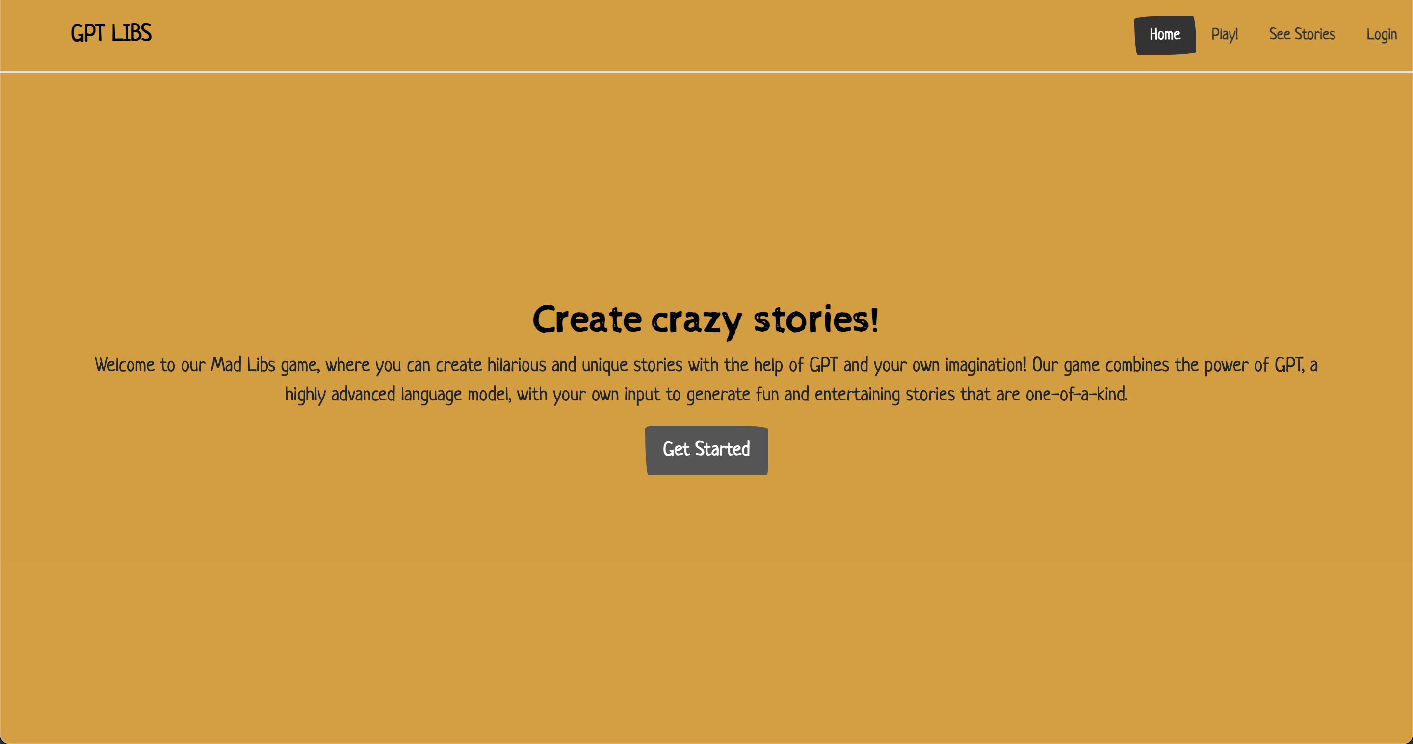 Github Jdorman1289 Fullstack Gpt Libs A Madlibs Style Game Where Gpt Creates A New Mad Lib