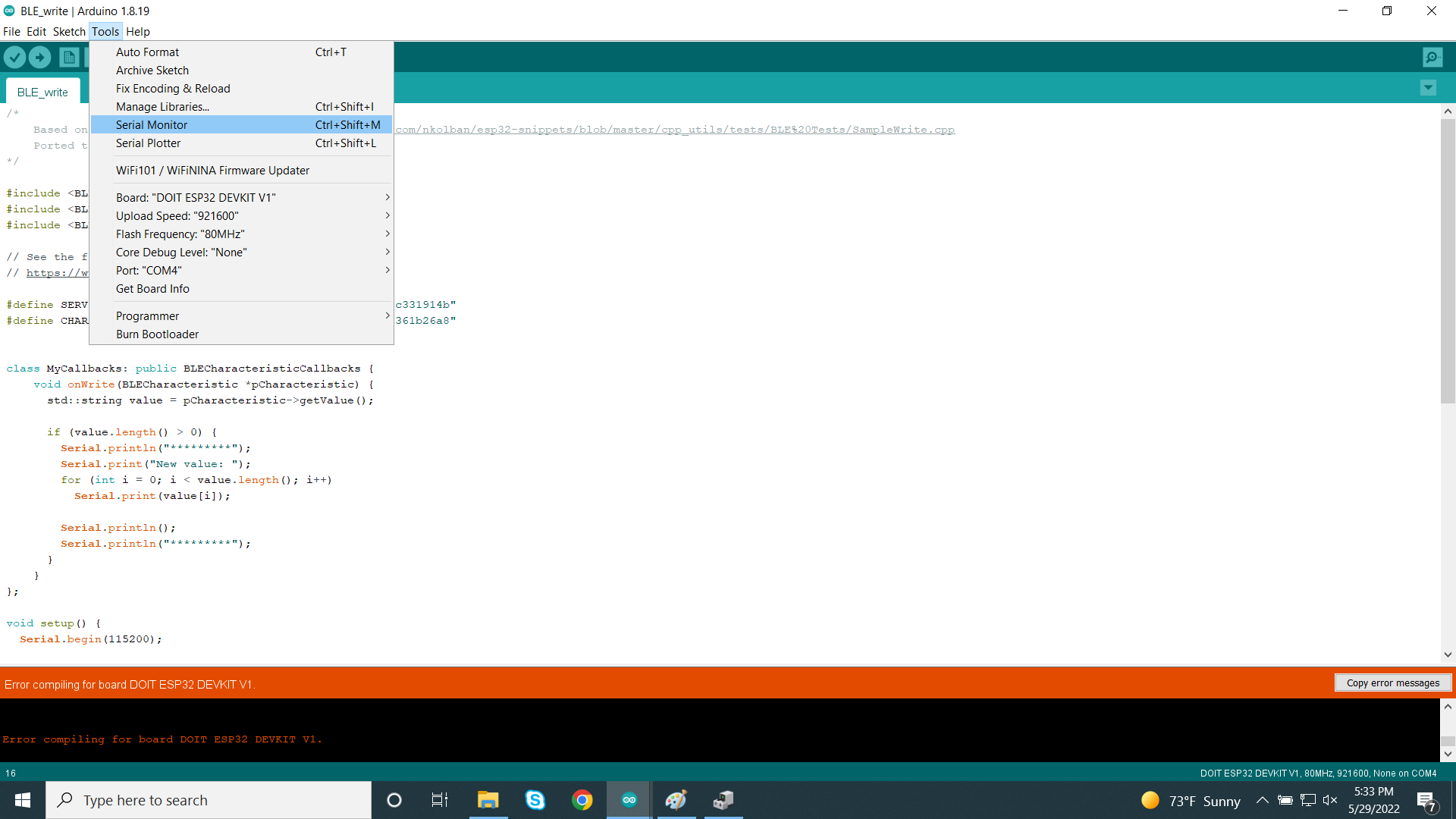 Arduino Ide New Install Error Vsc 909 · Issue 725 · Espressif Vscode Esp Idf Extension · Github