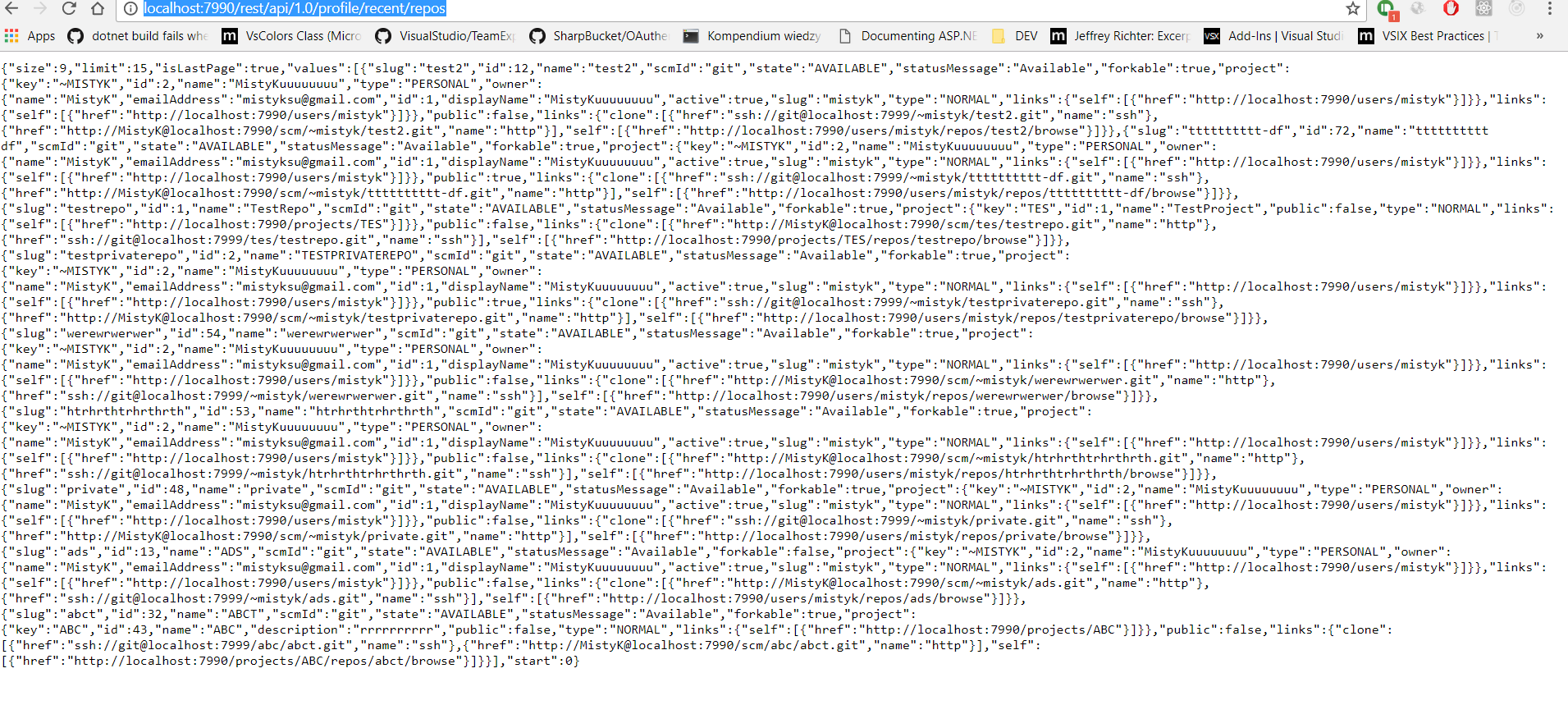 Log in to local bitbucket gives an Error mapping types - missing http clone url · Issue #19 ...
