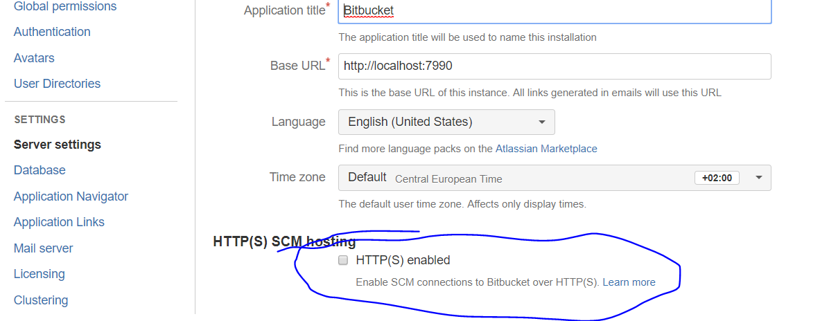 Log in to local bitbucket gives an Error mapping types - missing http clone url · Issue #19 ...