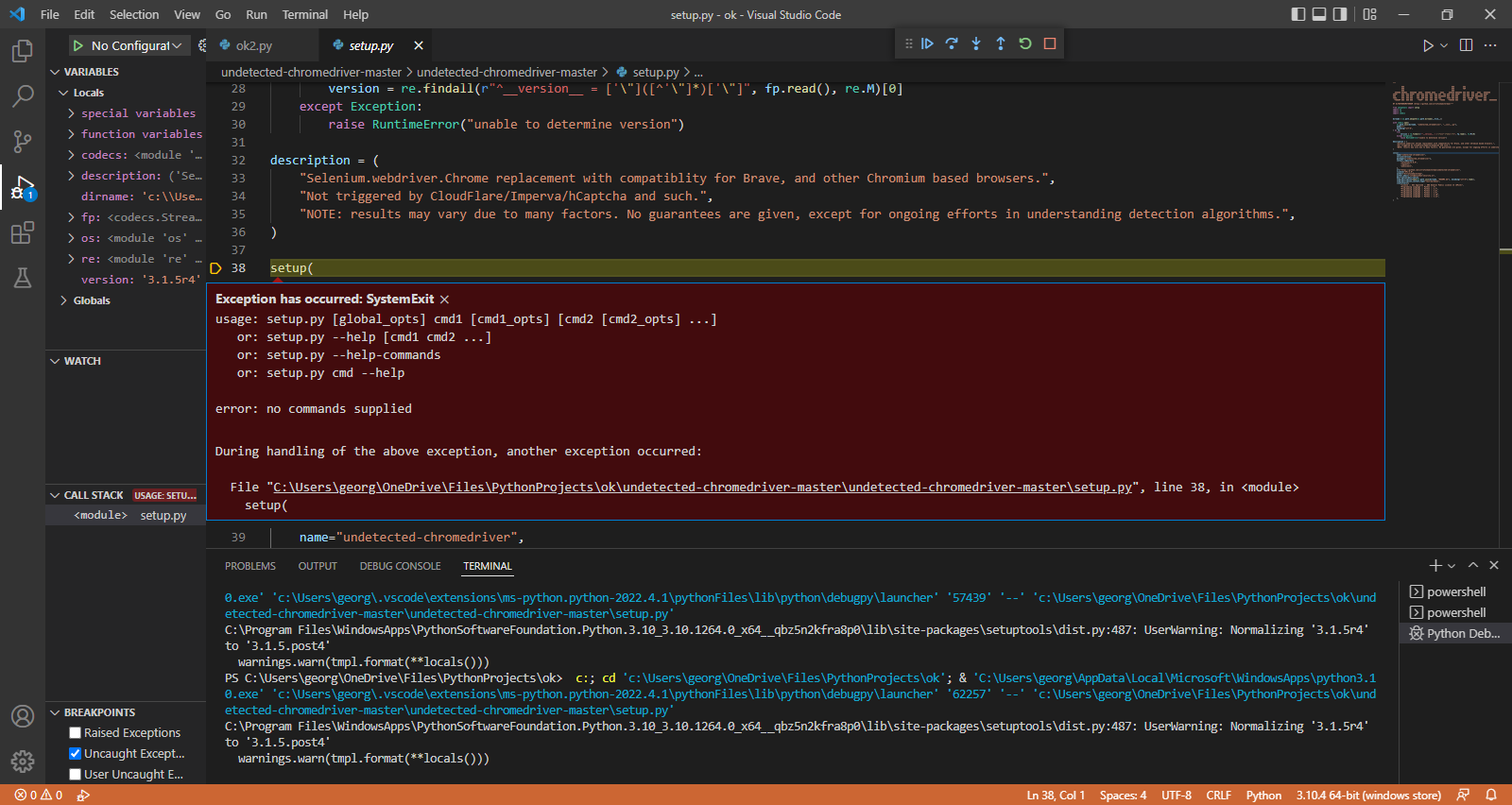 i dont know exactly why but when i run the setup this error apears · Issue #607 ...