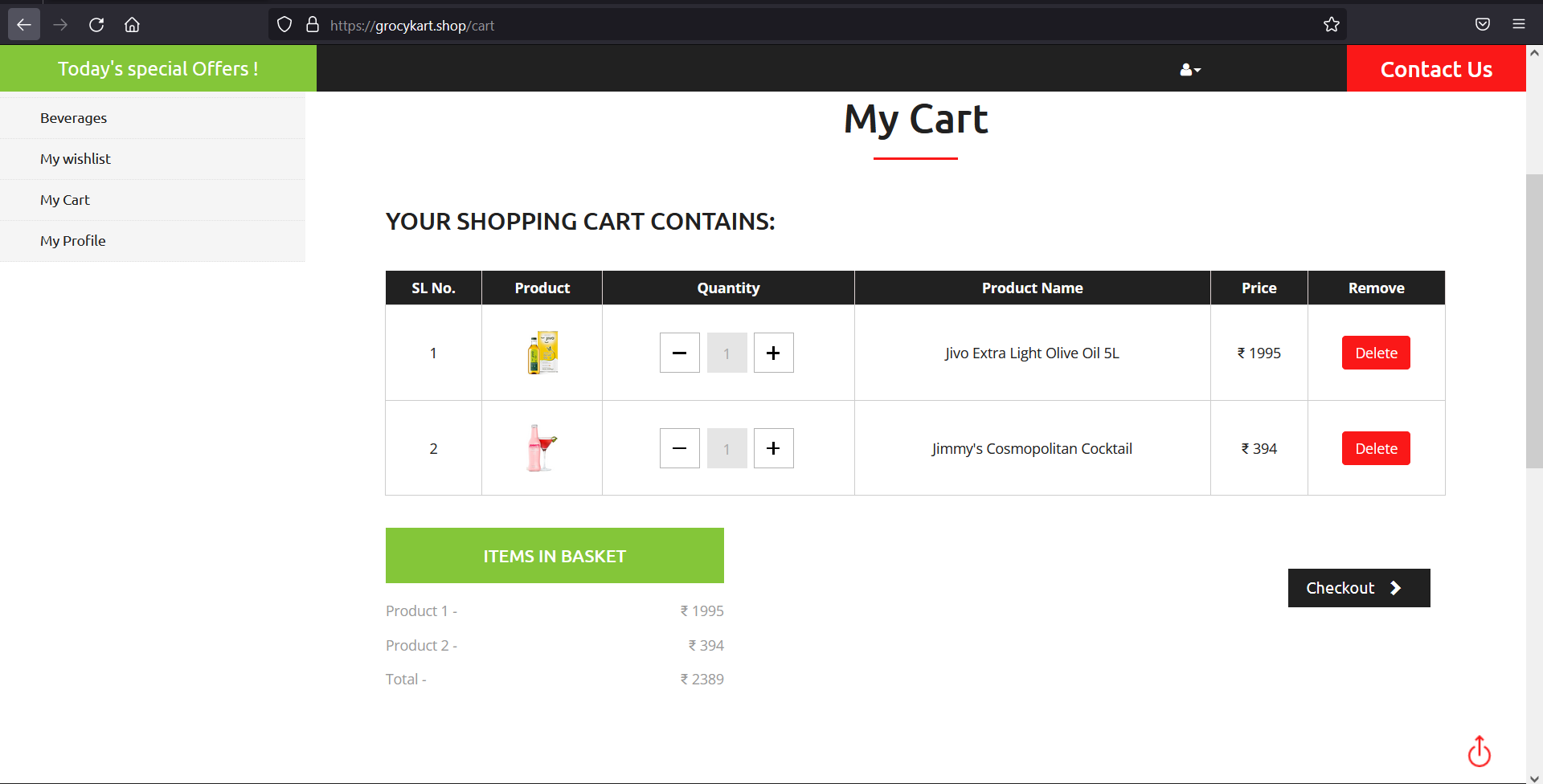 GitHub - vishnusp125/GrocyKart: week 3