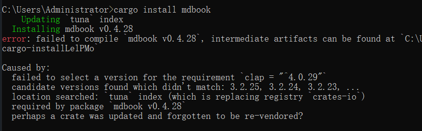 Cargo install mdbook failure · Issue #470 · sunface/rust-by-practice · GitHub