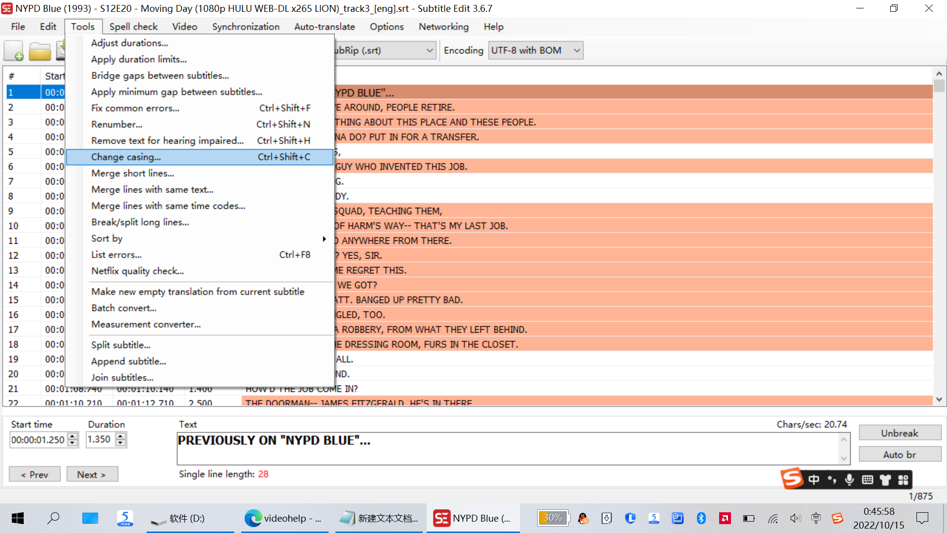 Is it Possible to add batch change casing？ · Issue #6330 · SubtitleEdit/subtitleedit · GitHub