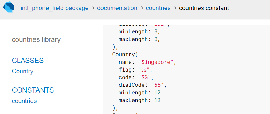 Min & Max length - Singapore · Issue #238 · vanshg395/intl_phone_field · GitHub