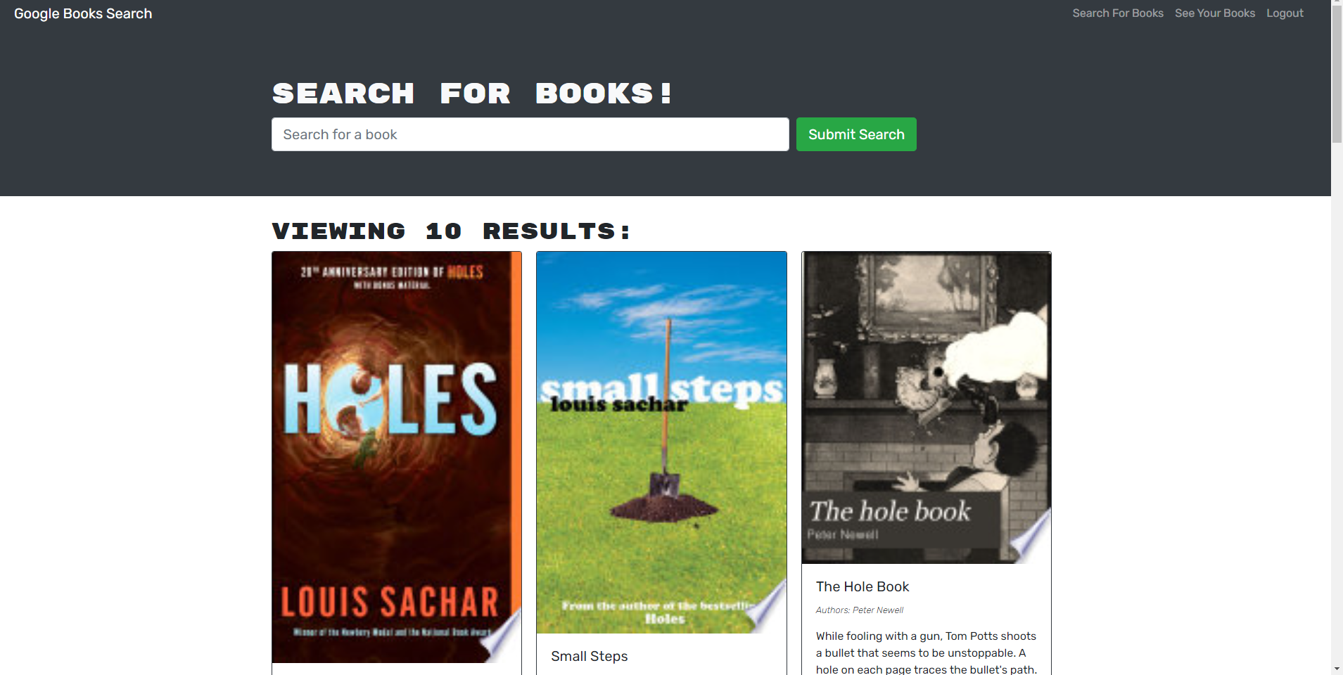 GitHub - ekellv/Google-Book-Search
