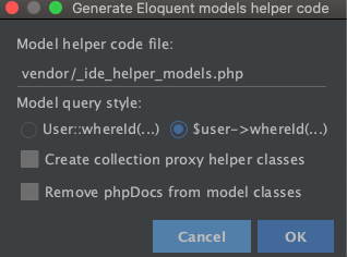 Generate Eloquent Helper Code from Database? · Issue #163 · laravel-idea/plugin · GitHub