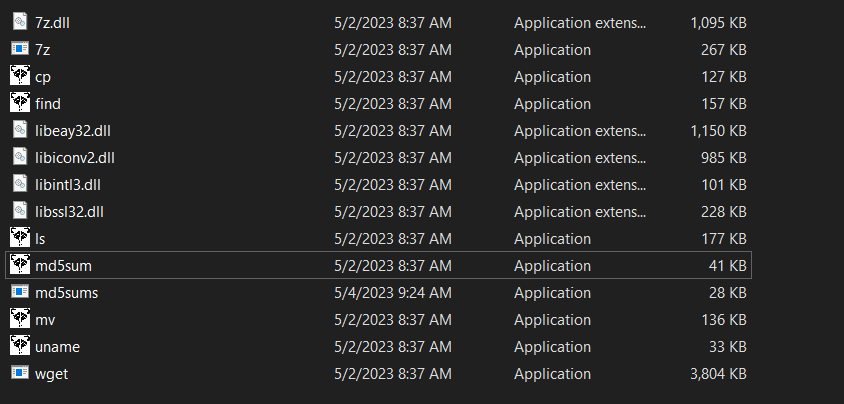 "Failed producing checksum: no MD5 checker tool available, please install md5sum, openssl or md5 ...