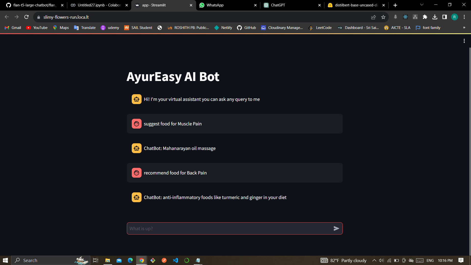 GitHub - pb-roshith/ayur-easy-chatbot-