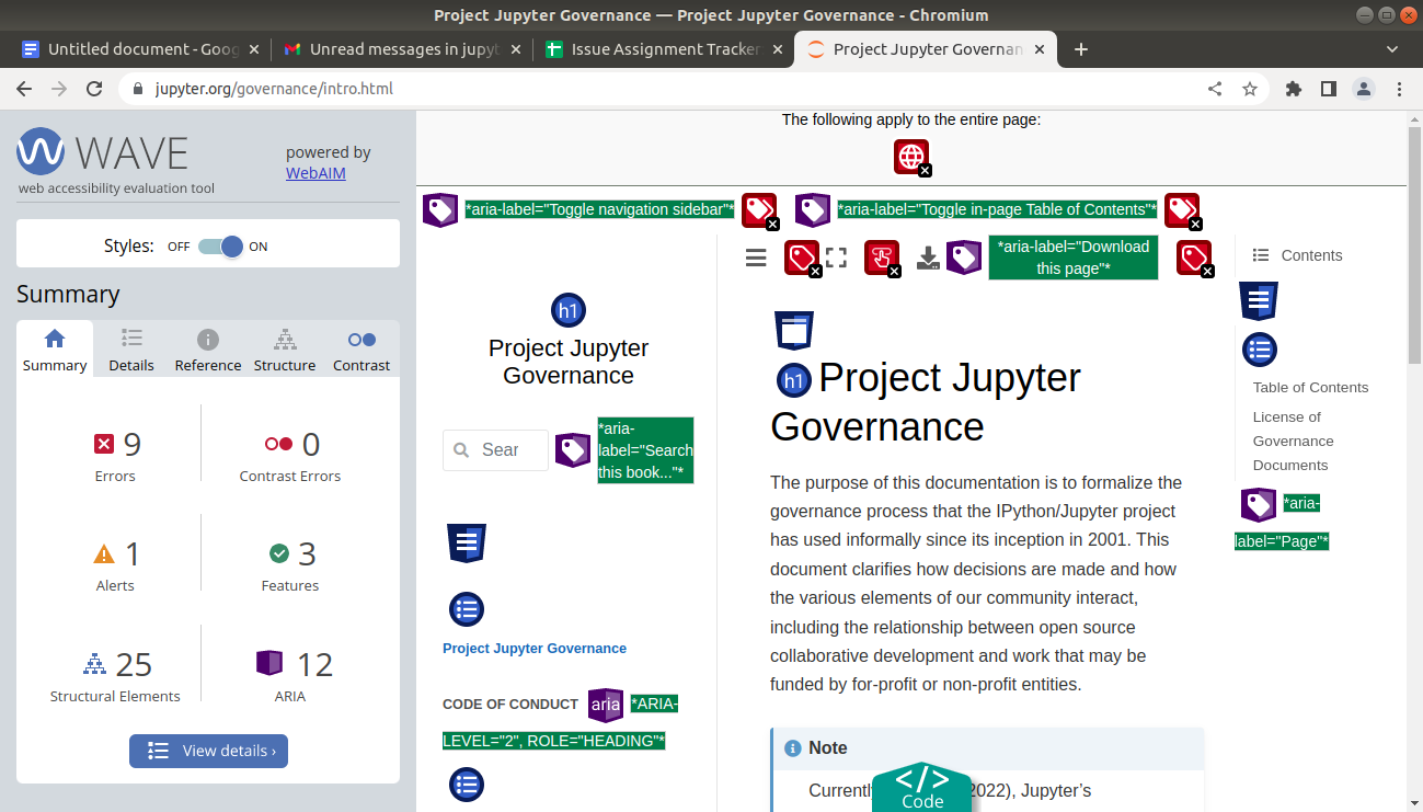 Accessibility: governance intro · Issue #77 · jupyterhub/outreachy · GitHub